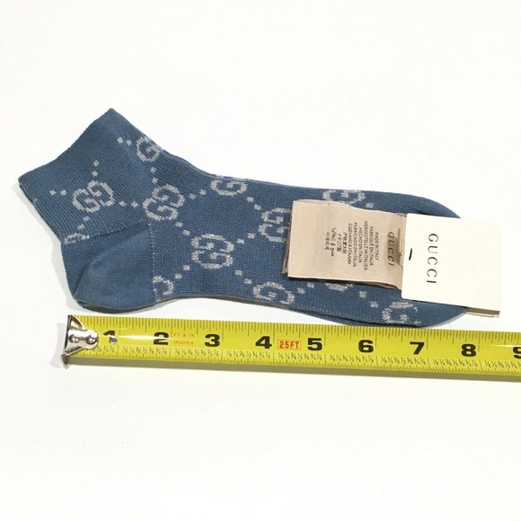 Gucci | Accessories | Gucci Gg Monogram Lam Ankle Socks In Periwinkle ...